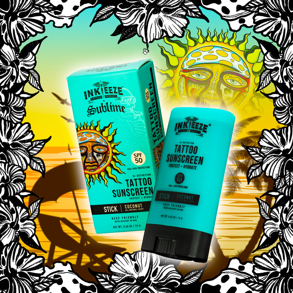 HI-DEFINITION TATTOO SUNSCREEN STICK / SUBLIME LIMITED EDITION SPF 50 – INKEEZE