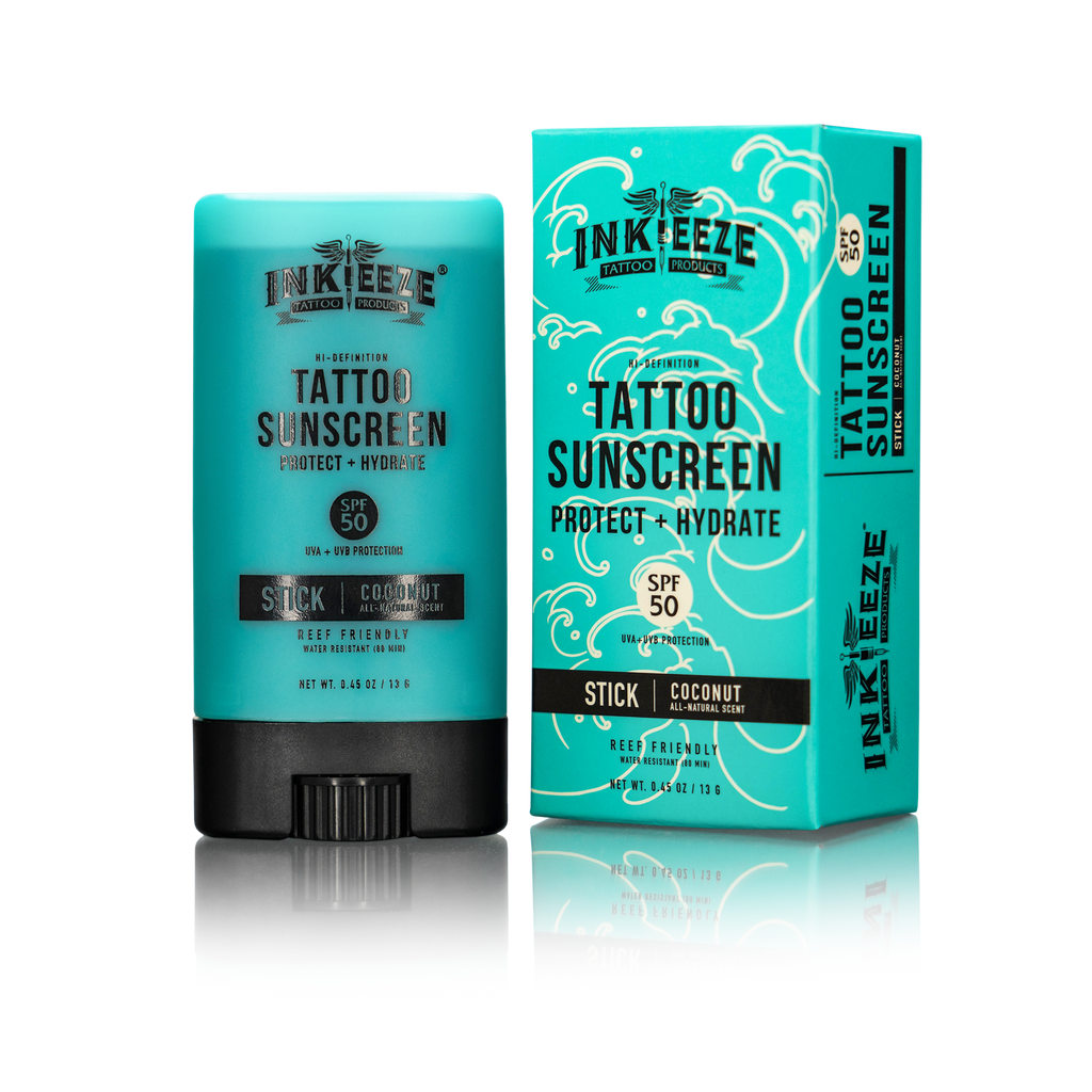 HI-DEFINITION TATTOO SUNSCREEN STICK SPF 50 – 0.5oz – INKEEZE
