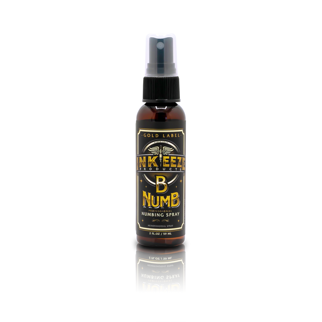 B NUMB NUMBING SPRAY "GOLD LABEL" - 2oz – INKEEZE